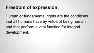 Freedom of expression. | PPTX
