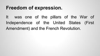 Freedom of expression. | PPTX