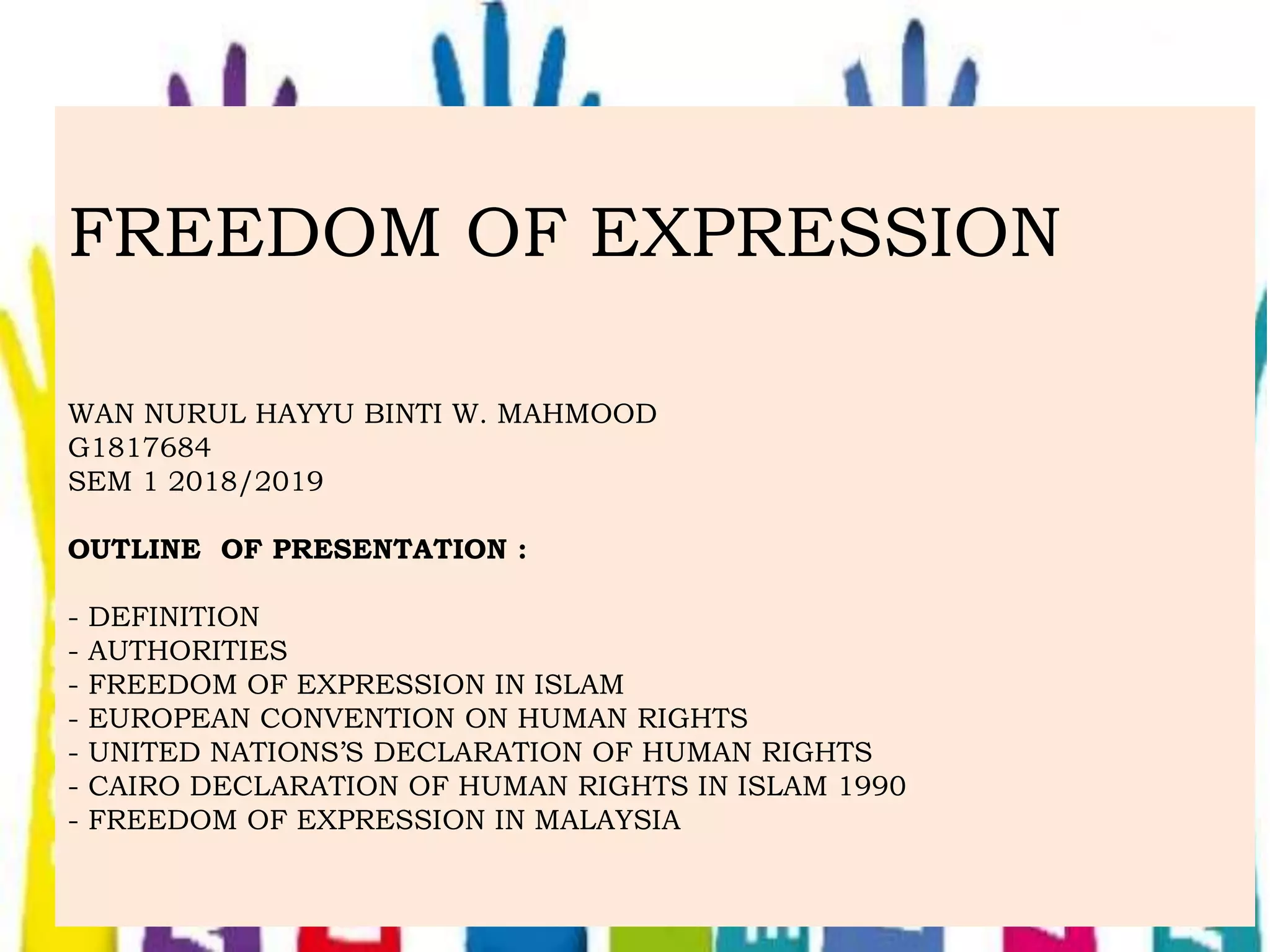 Freedom of Expression | PPTX