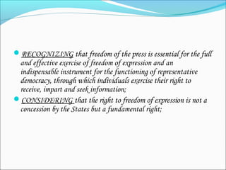 Freedom of Expression | PPT | Political Issues & policy | Politics