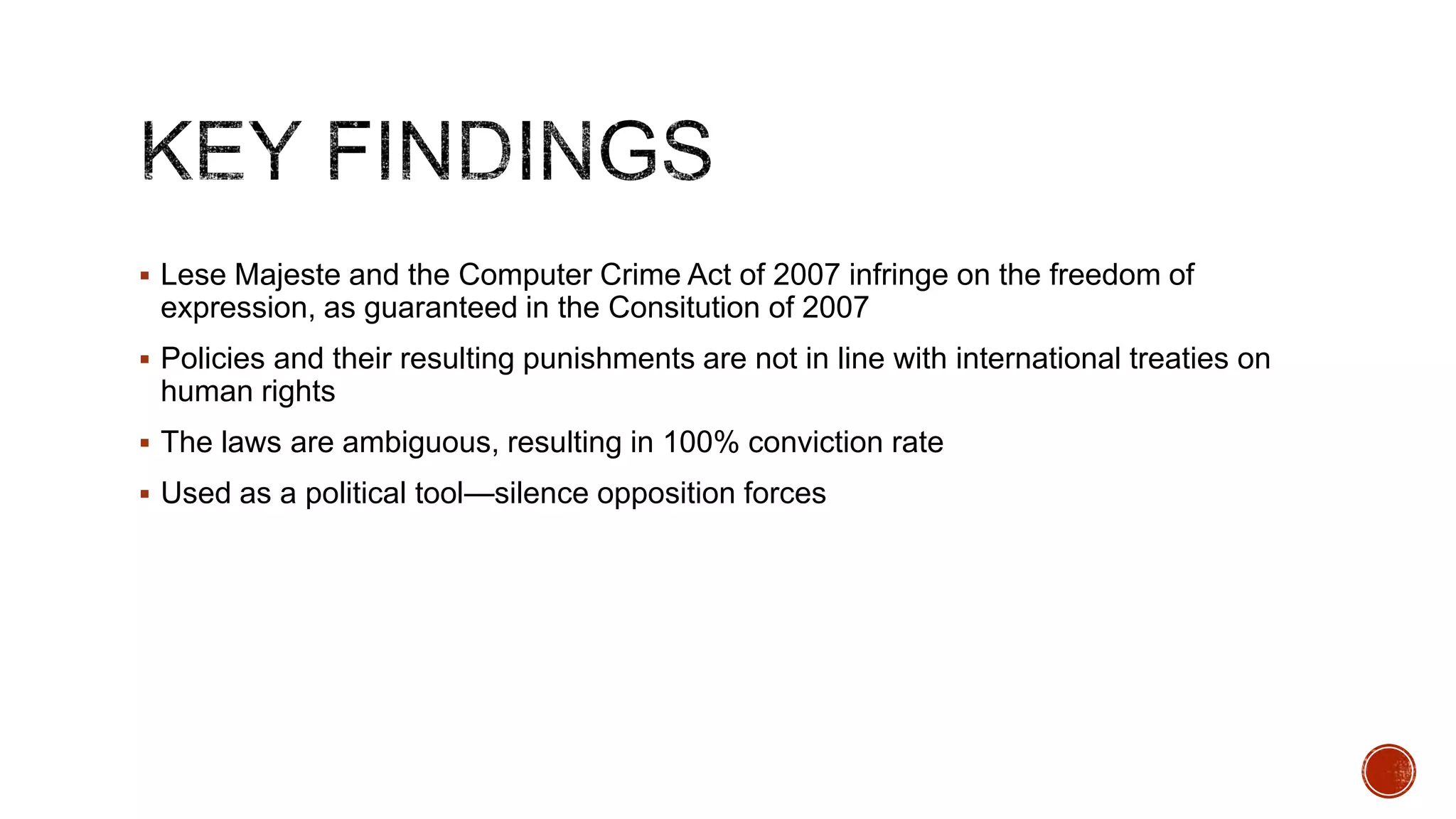 Freedom of expression & censorship in thailand | PPTX