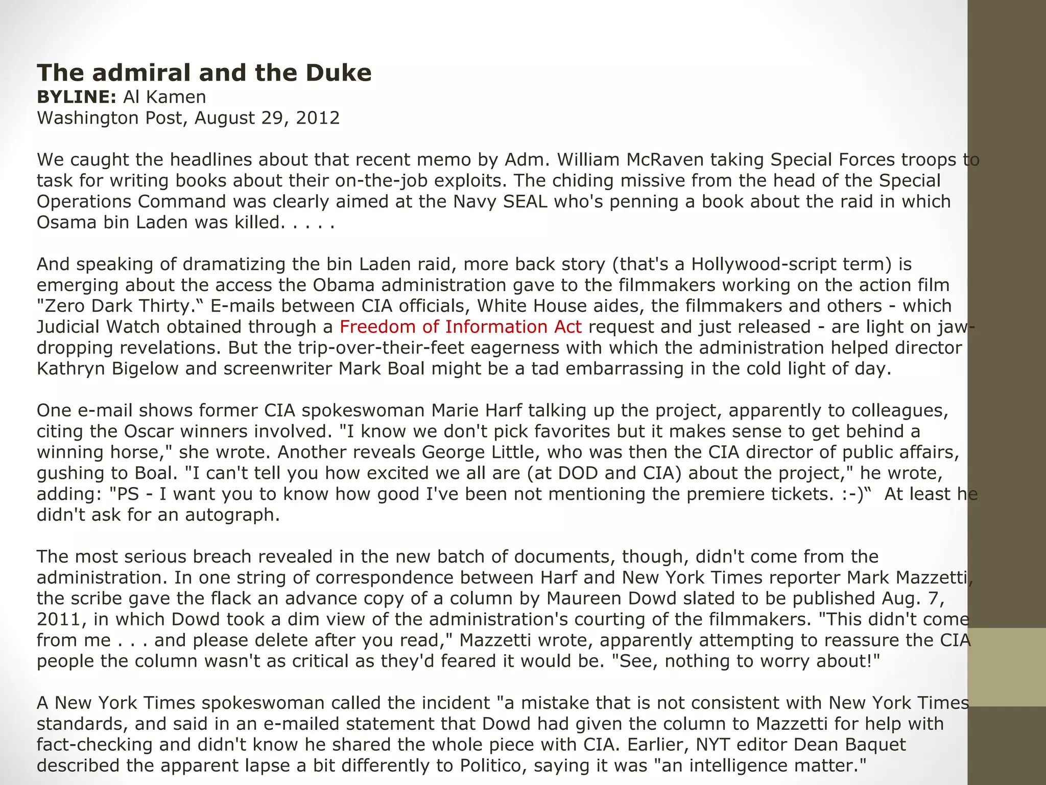 Freedomof informationact(jones)(2012) | PPT