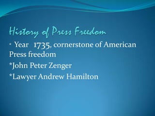 Freedom of press | PPT