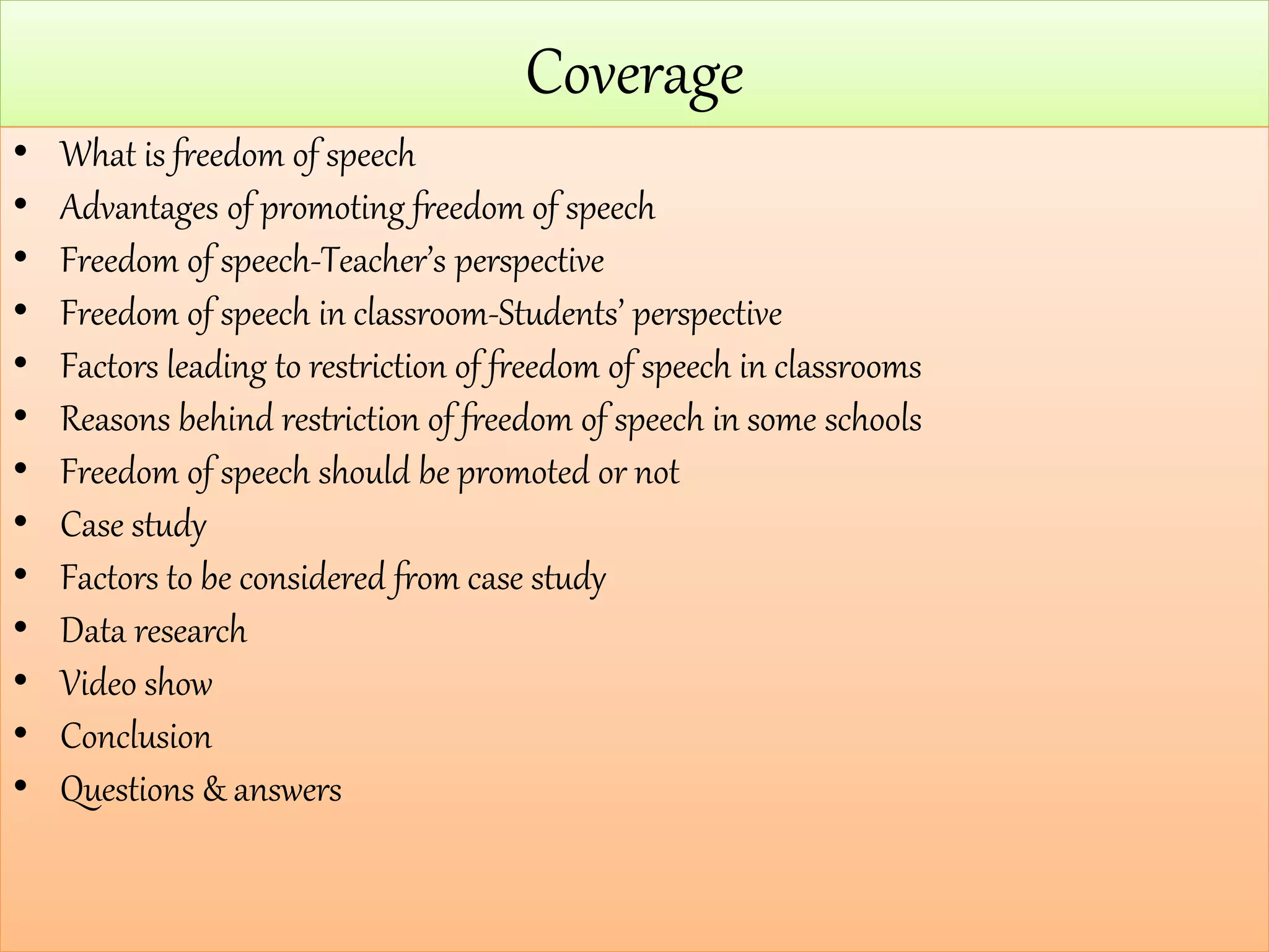 Freedom of Speech | PPT