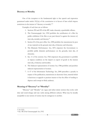 Freedom Of Speech And Expression Vis à Vis Censorship | PDF