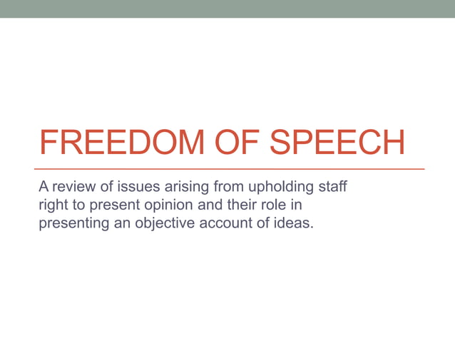Freedom of speech case sudy | PPT