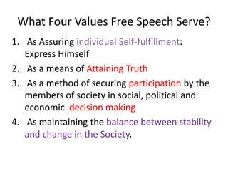 Freedom of Speech & Expression | PPTX