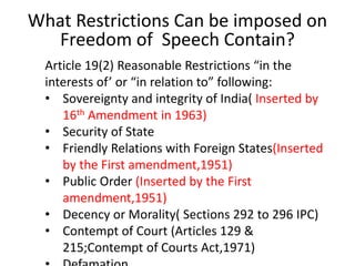 Freedom of Speech & Expression | PPT