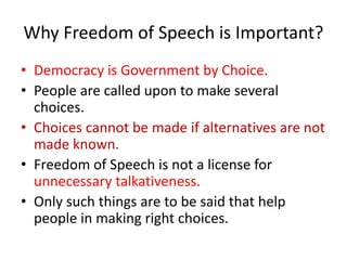 Freedom of Speech & Expression | PPT