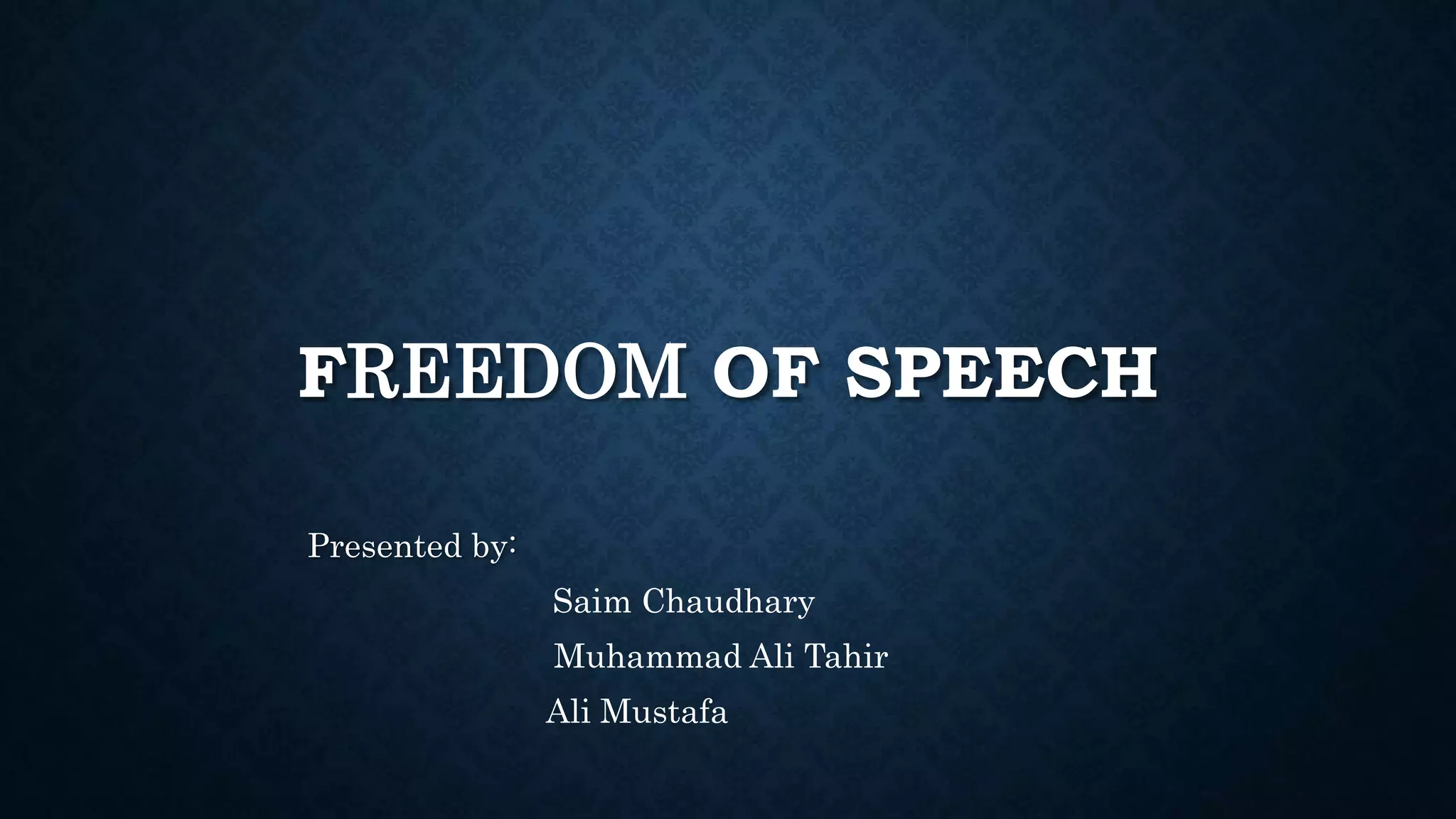 Freedom of Speech ITS.pptx