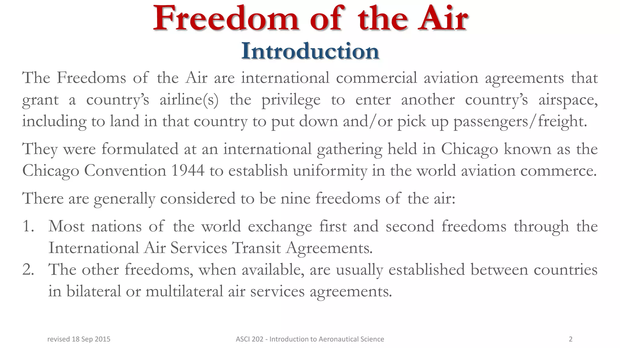 Freedom of the air | PPTX