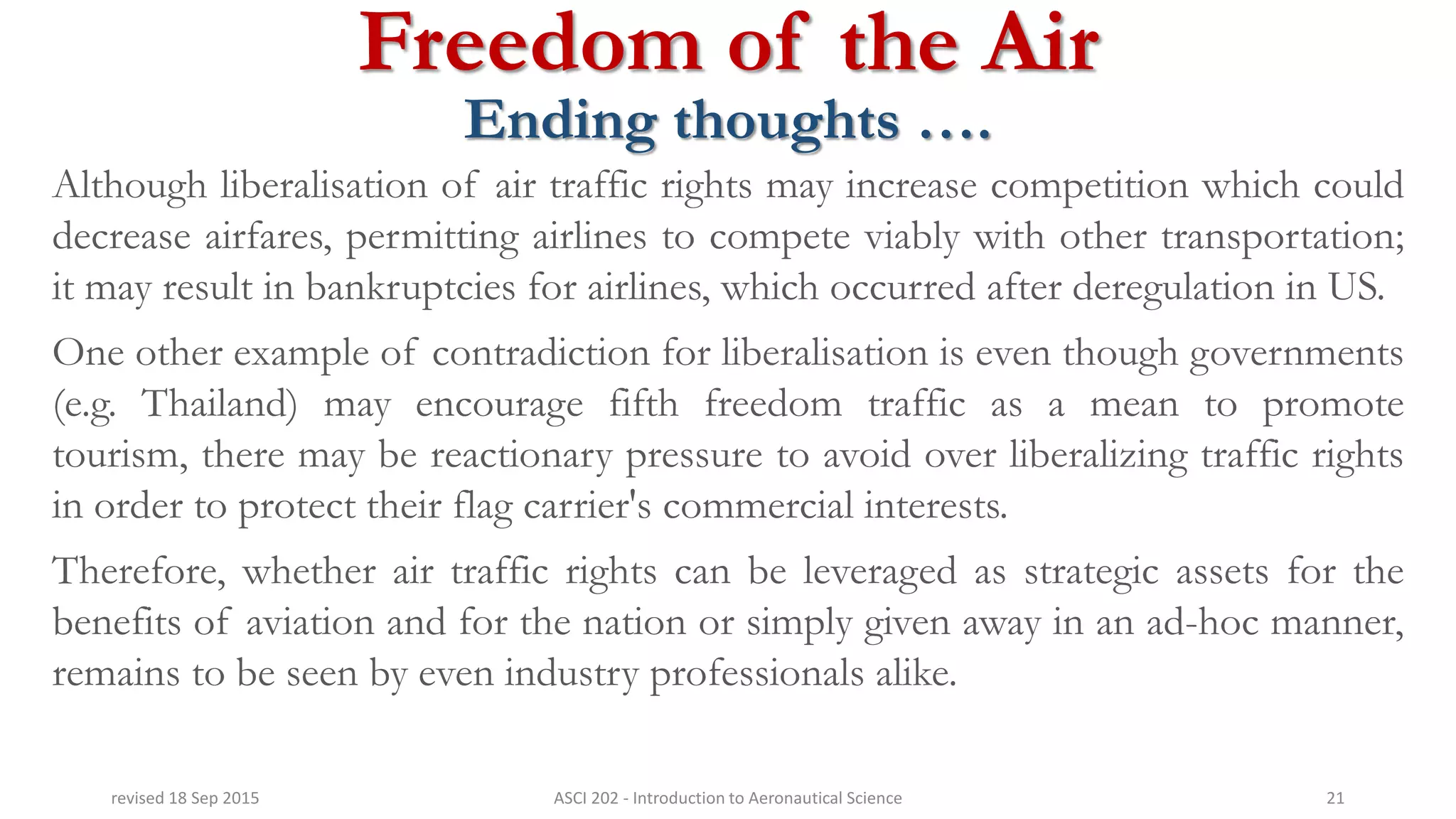 Freedom of the air | PPTX