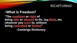 Freedom of the human person | PPTX