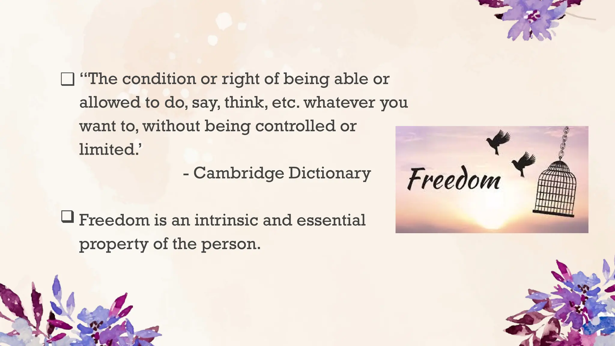Introduction To Human Philosophy: Freedom of the Human Person.pptx