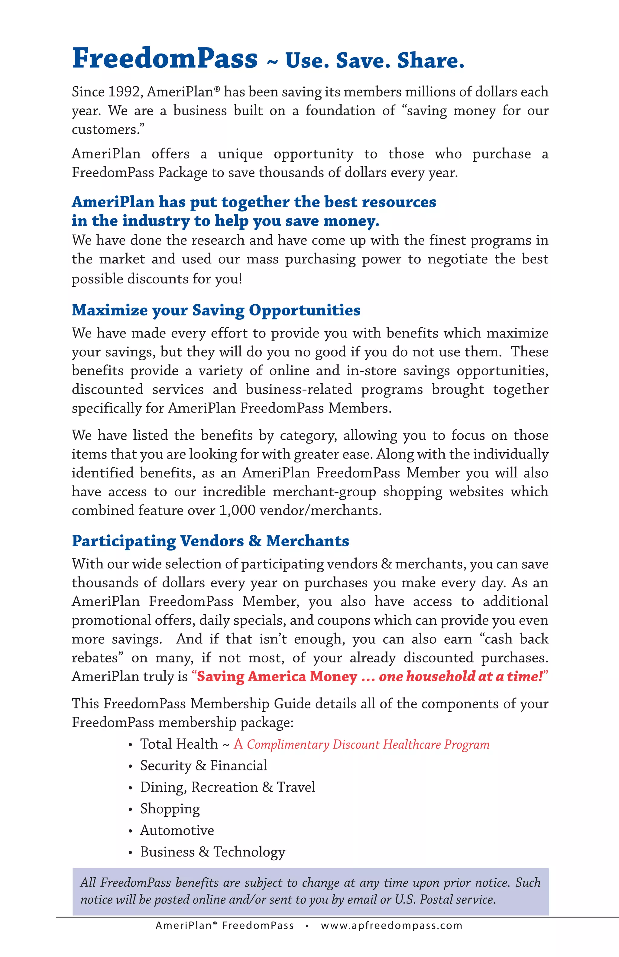 Freedom Pass Guide | PDF