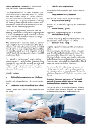FREEDOM ULTRASOUND End To End workflow for Ultrasound Sentric Clinics | PDF