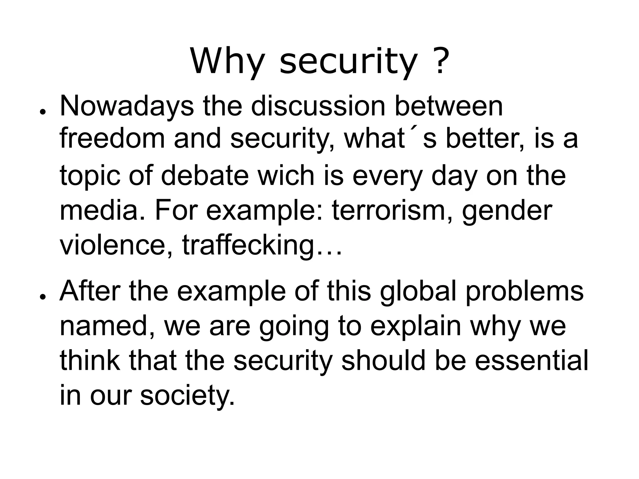 Freedom vs security | PPTX