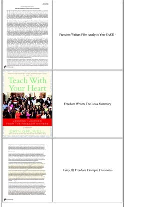 Freedom Writer Essay | PDF