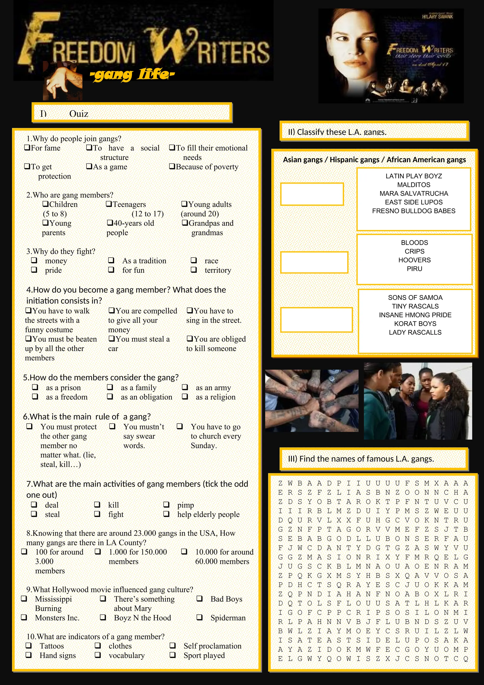 Freedom writers film after watching activity | DOC