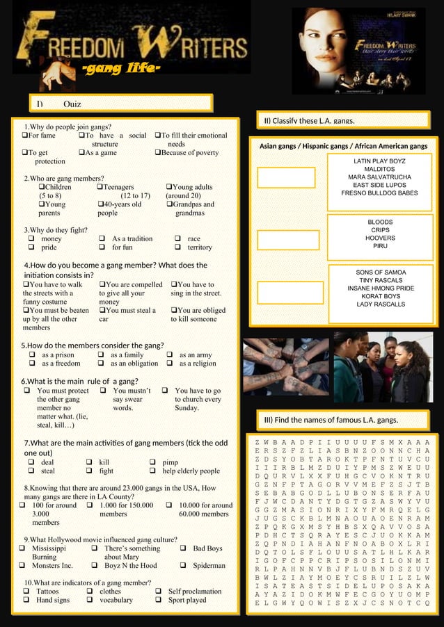 Freedom writers film after watching activity | DOC