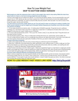 HOW TO LOSE WEIGHT FAST | PDF