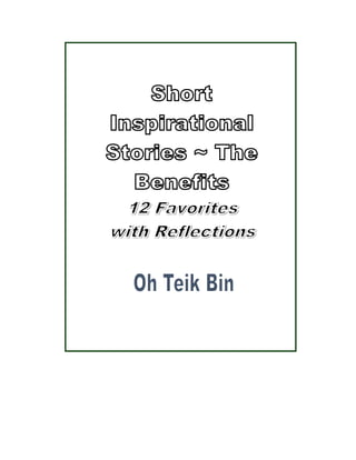 Free eBook ~Short Inspirational Stories - The Benefits.pdf | Mental Health | Diseases and Conditions