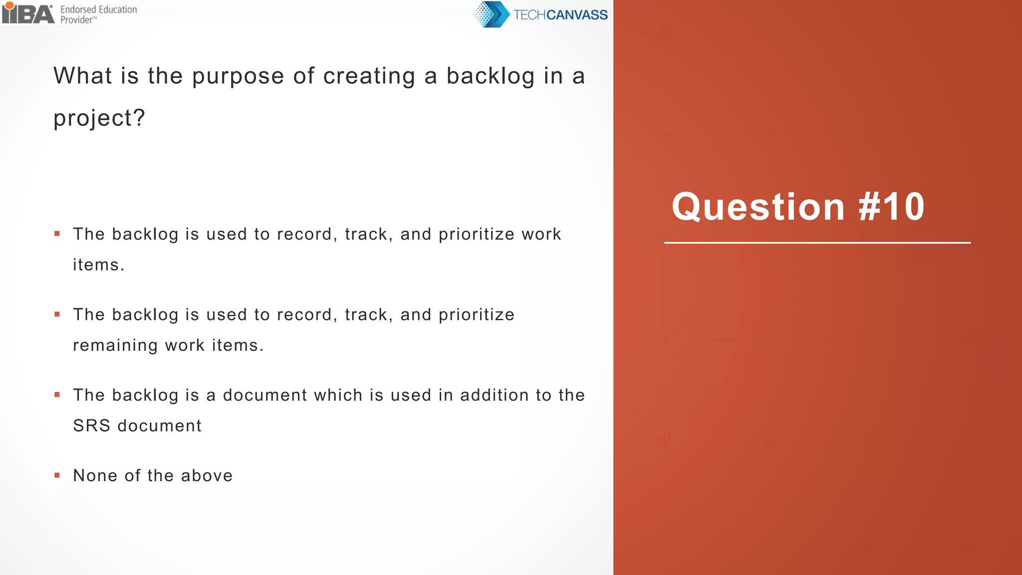 ECBA Exam Questions PDF | ECBA Sample Questions PDF | Techcanvass | PDF