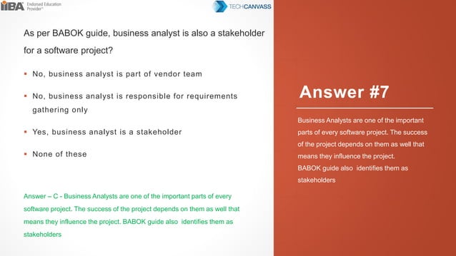 ECBA Exam Questions PDF | ECBA Sample Questions PDF | Techcanvass | PDF
