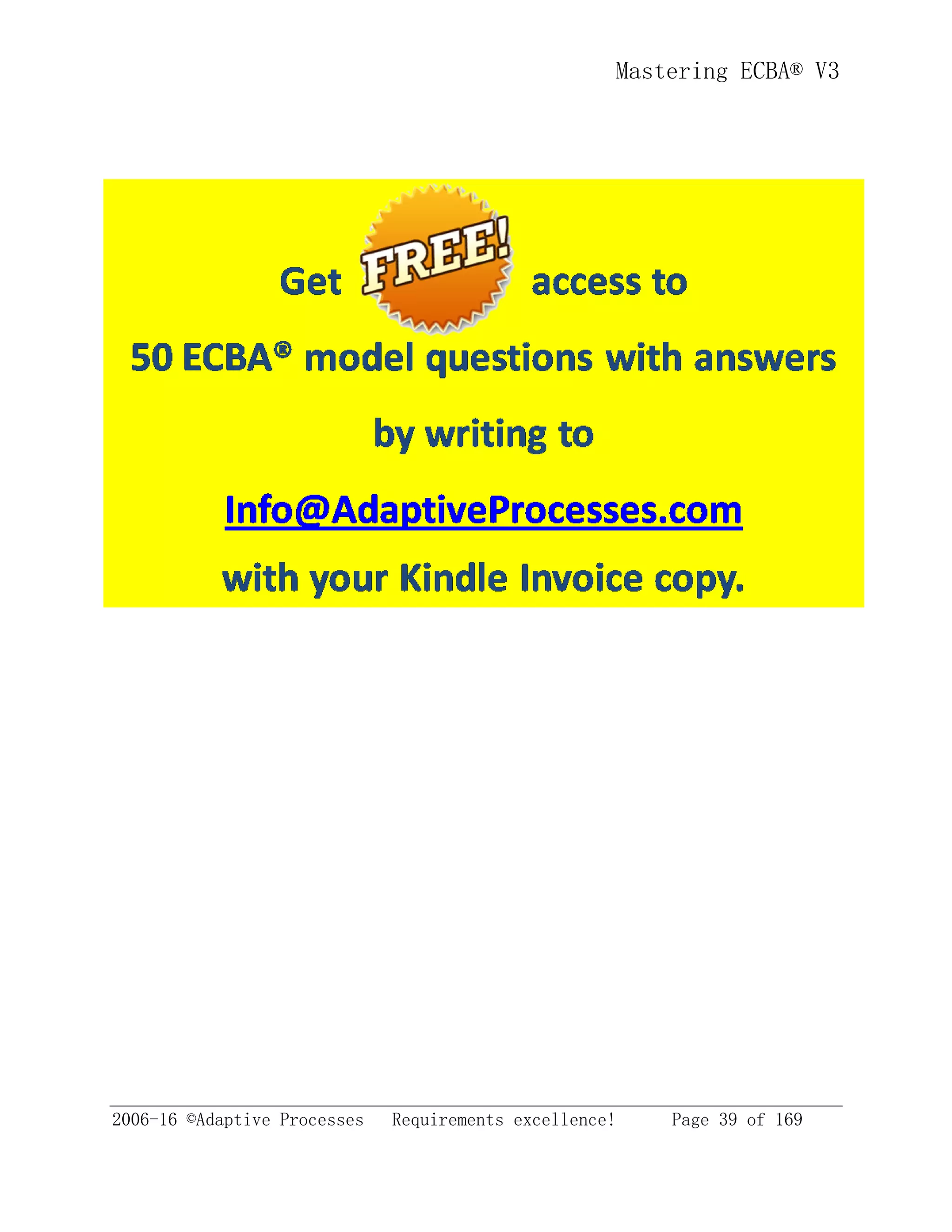 Free ECBA V3 study material | PDF