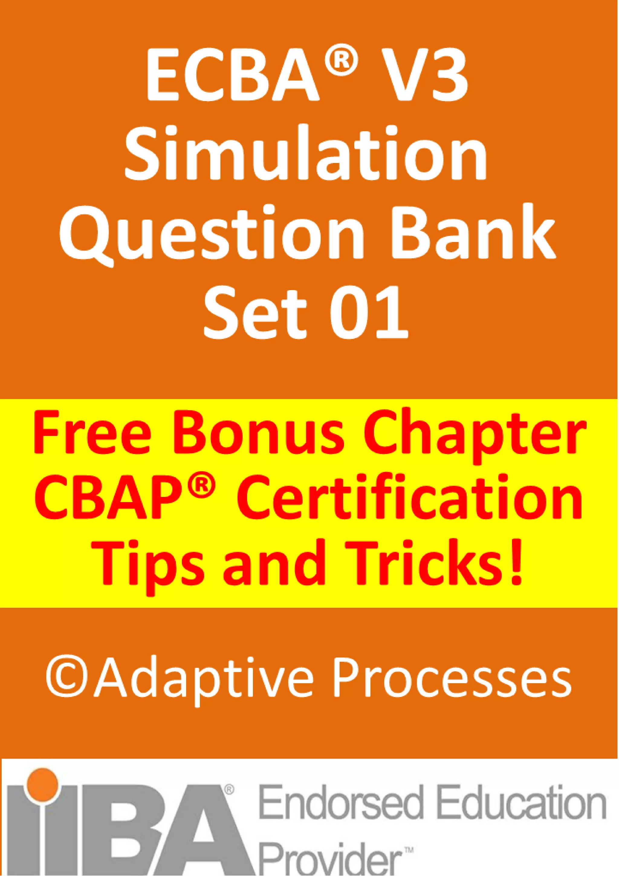 Free ECBA V3 question bank | PDF