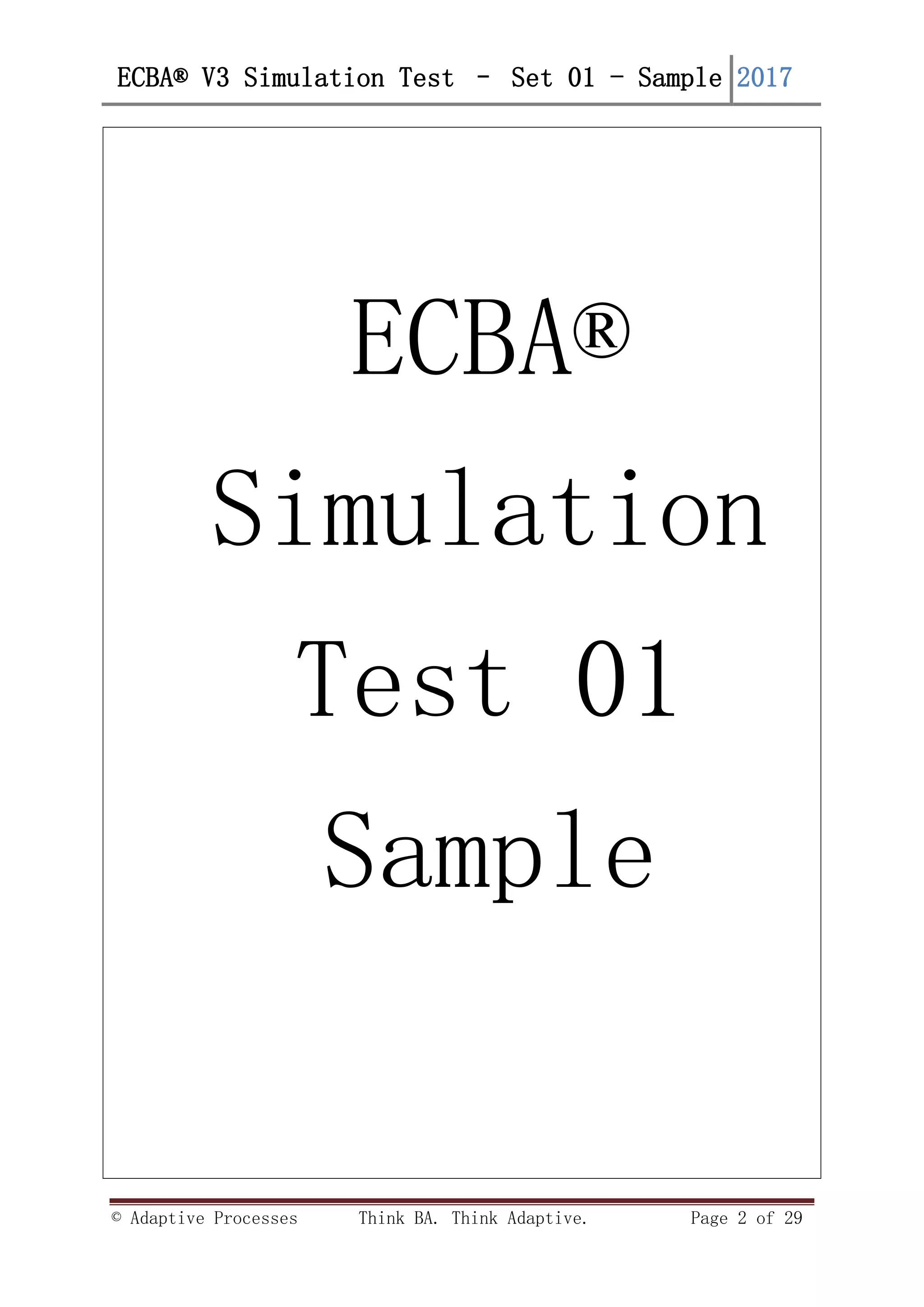 Free ECBA V3 questions | PDF | Computer Software and Applications ...