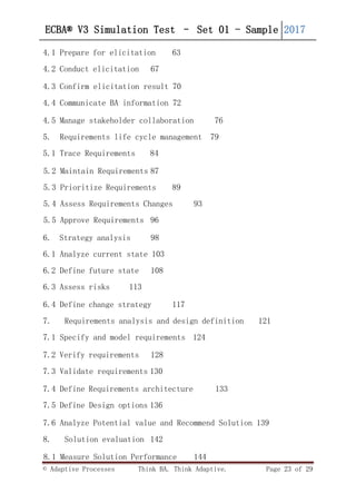 Free ECBA V3 questions | PDF