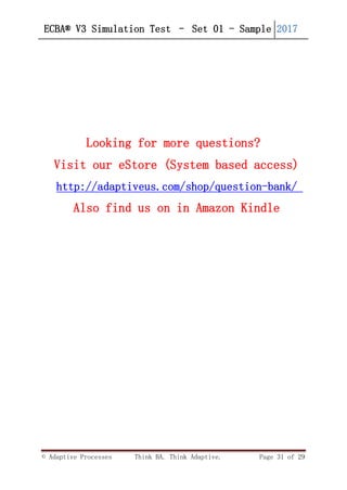 Free ECBA V3 questions | PDF