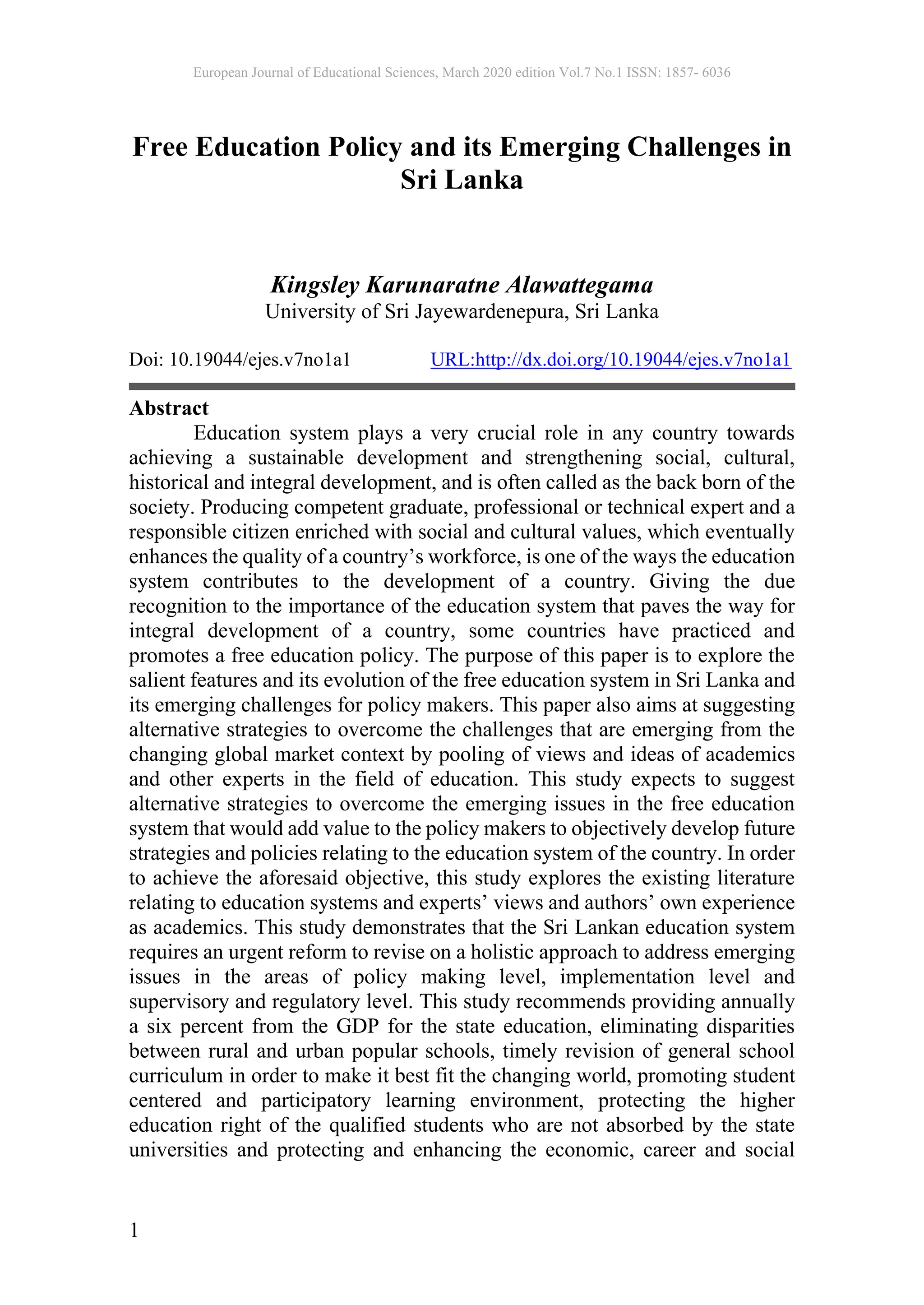 Free Education Policy and its Emerging Challenges in SL.pdf