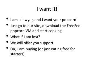 FreeEed popcorn overview | PPT