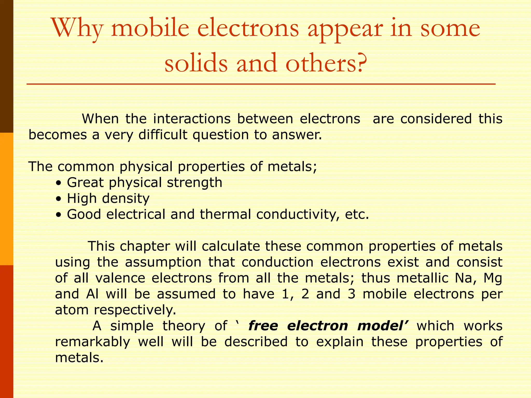 free electron theoryfree electron theory | PPT
