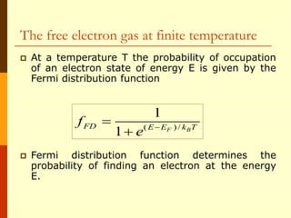 free electron theoryfree electron theory | PPT
