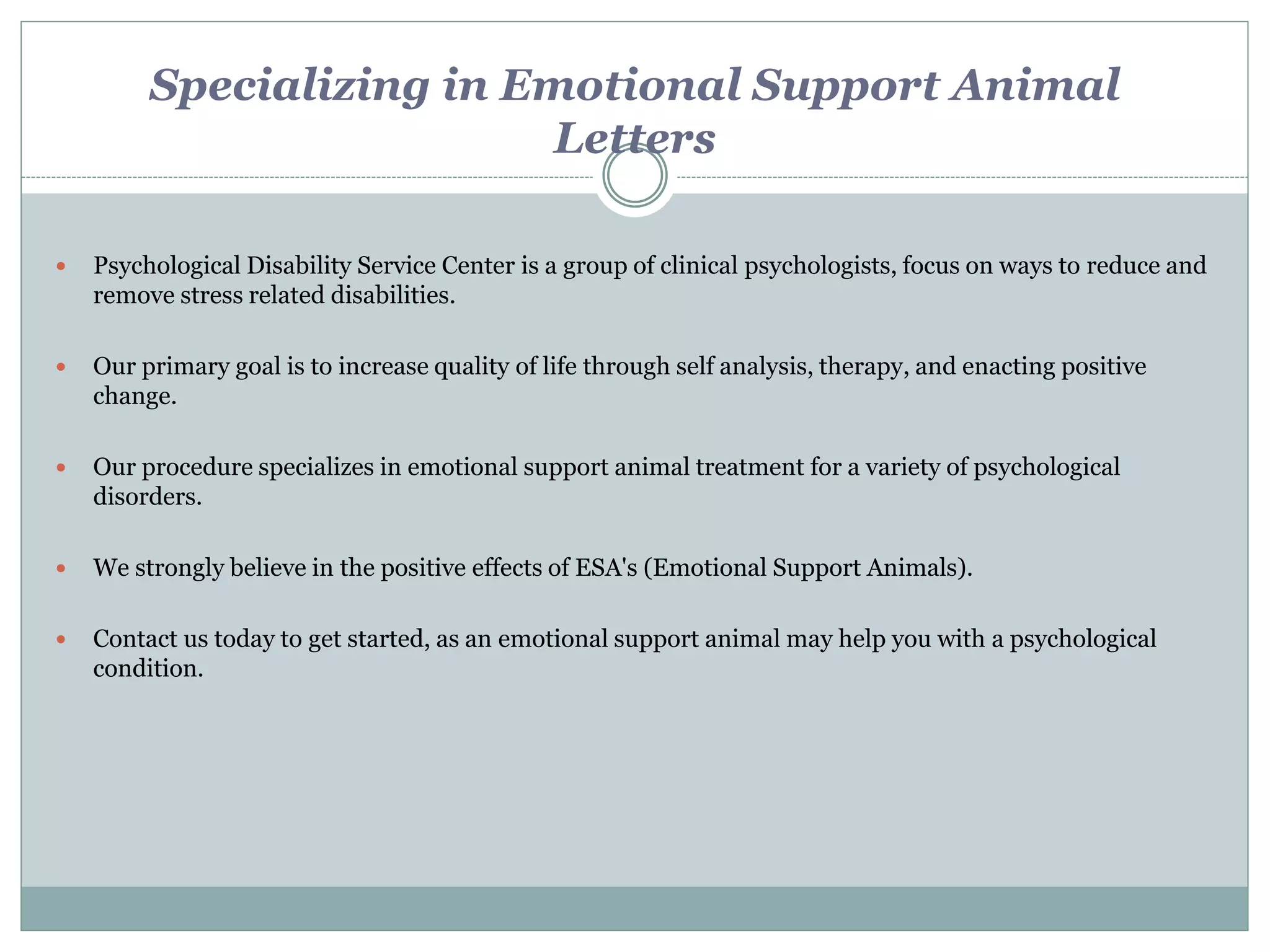 Service Animal letter | PPT