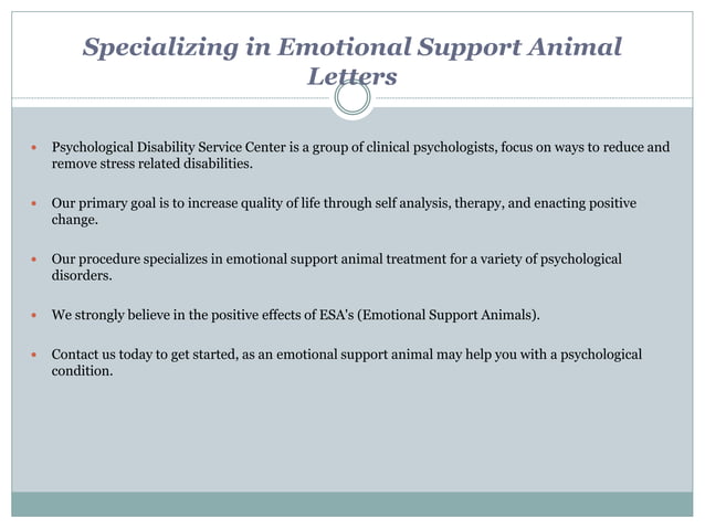 Service Animal letter | PPT