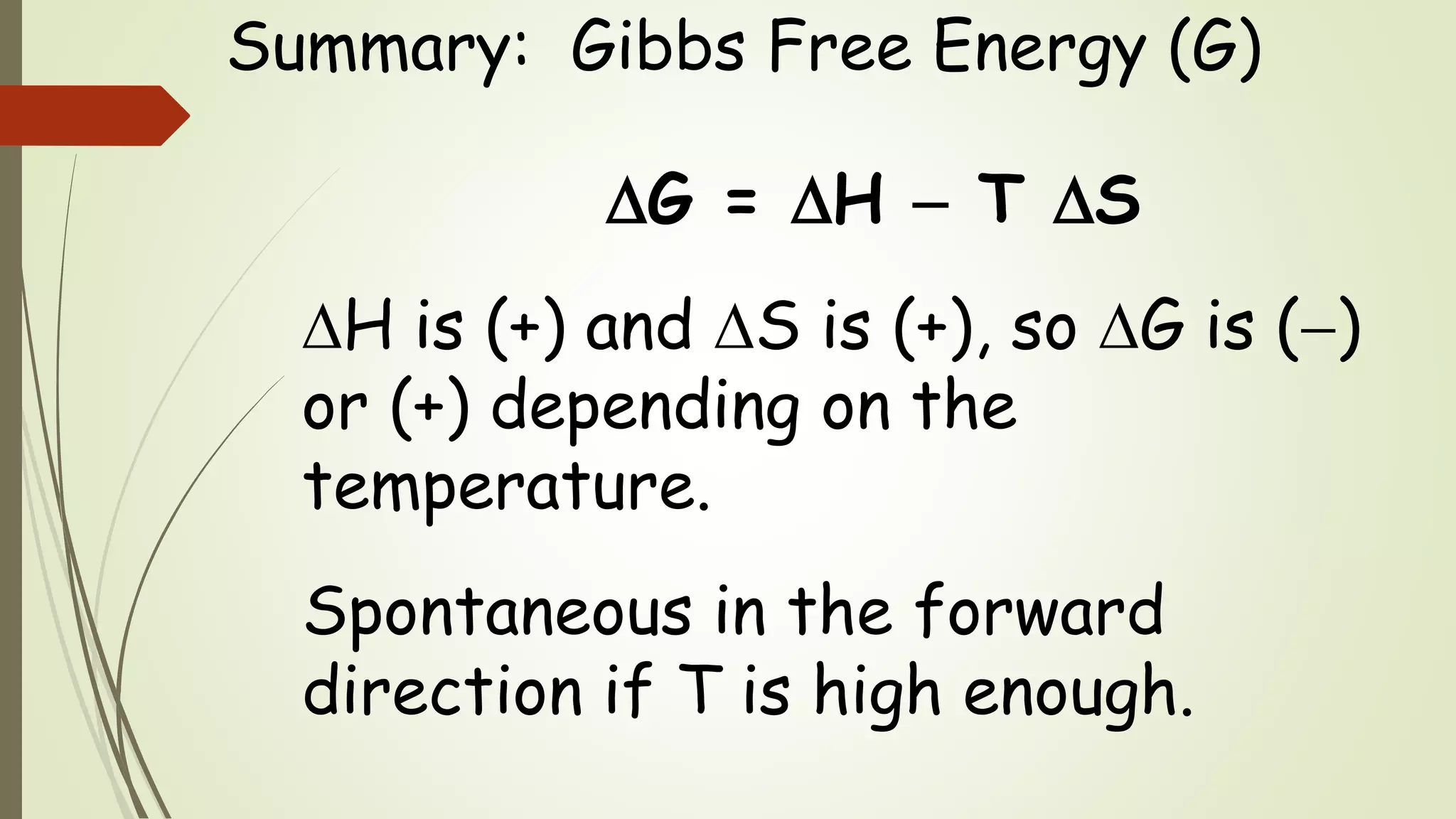 Chem 2 - Gibbs Free Energy and Spontaneous Reactions VI | PPTX