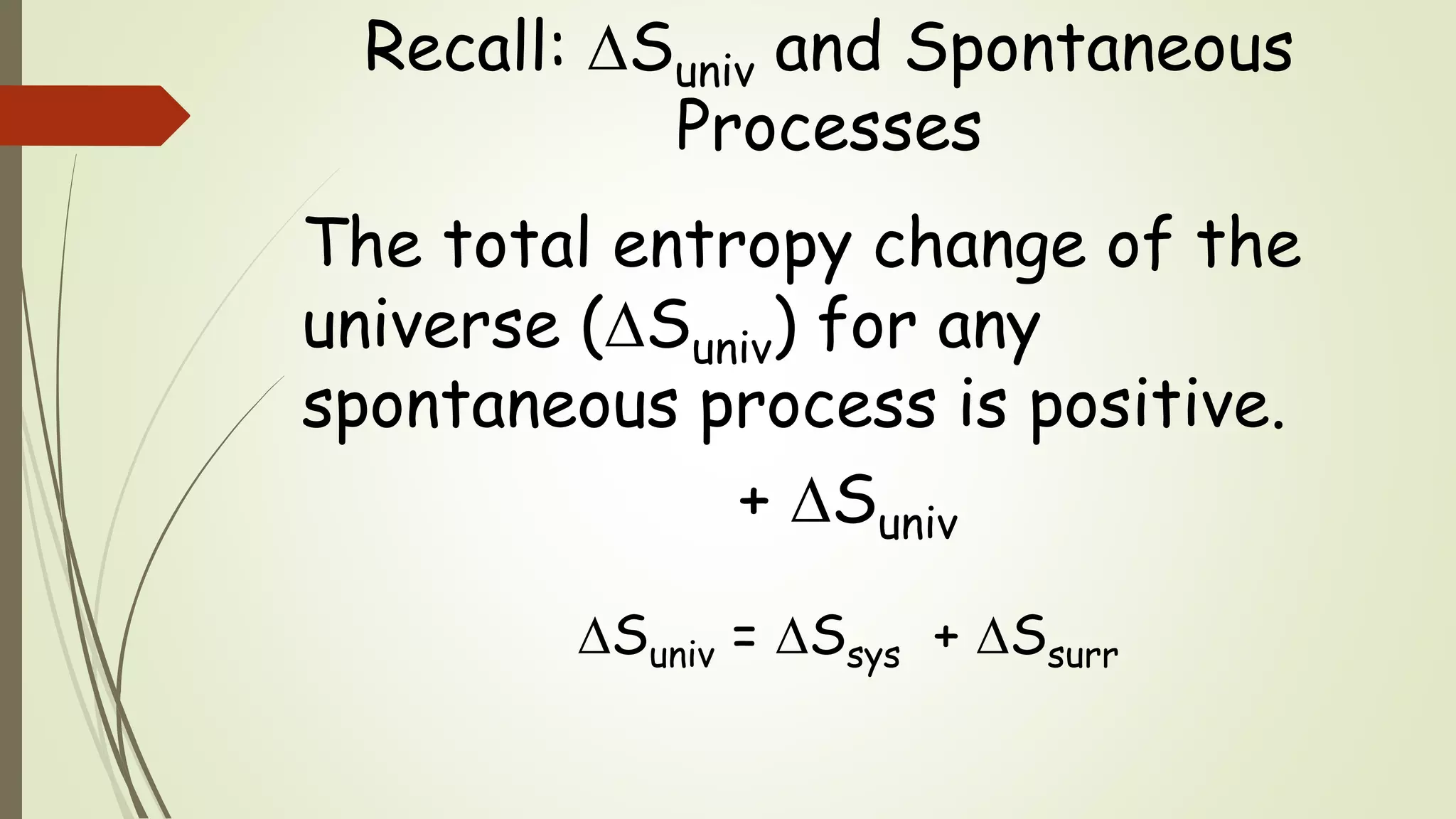Chem 2 - Gibbs Free Energy and Spontaneous Reactions VI | PPTX