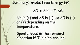 Chem 2 - Gibbs Free Energy and Spontaneous Reactions VI | PPTX