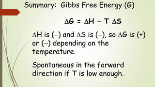 Chem 2 - Gibbs Free Energy and Spontaneous Reactions VI | PPTX
