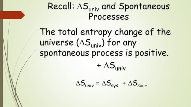 Chem 2 - Gibbs Free Energy and Spontaneous Reactions VI | PPTX ...