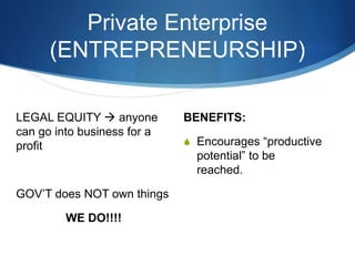 Free enterprise notes | PPT