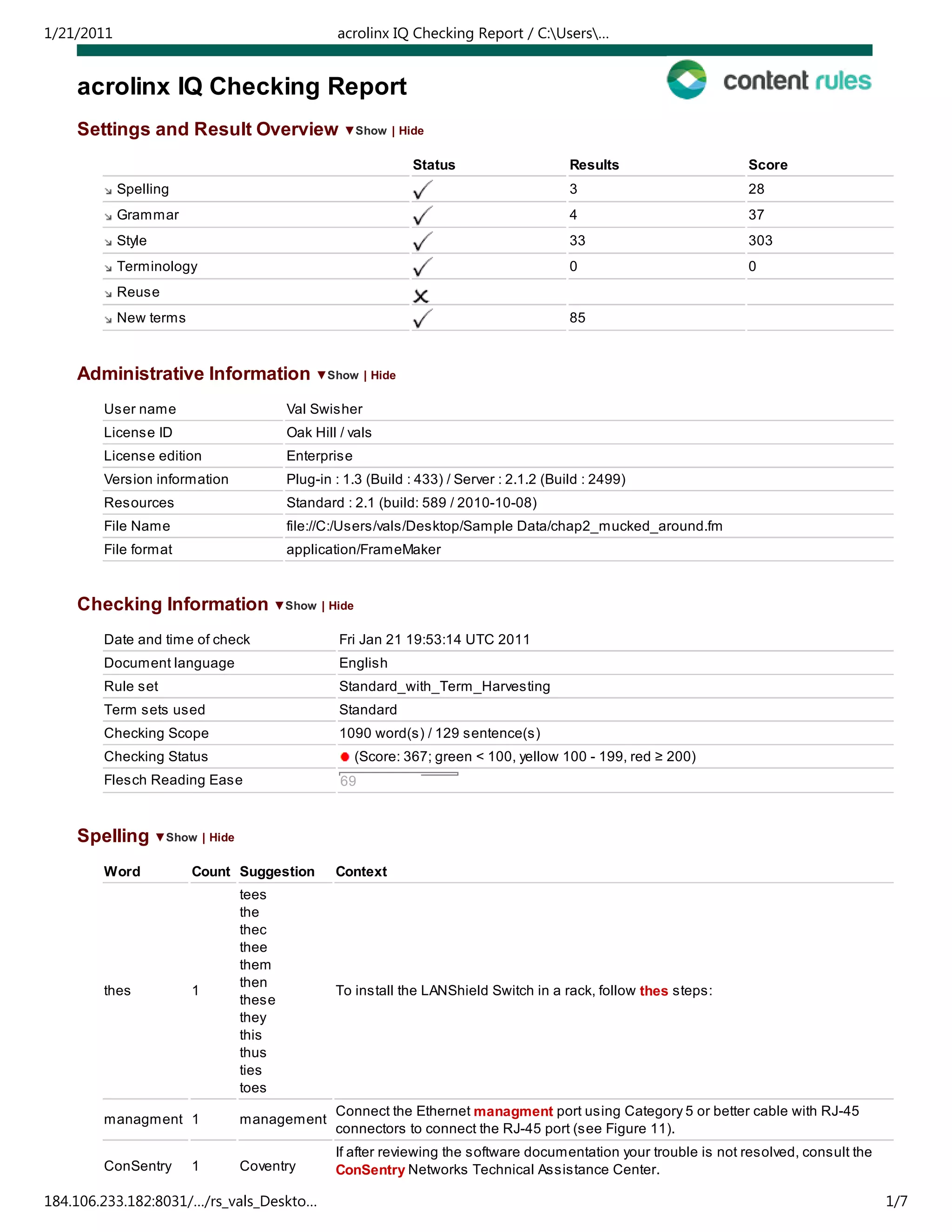 Free evaluation report example | PDF