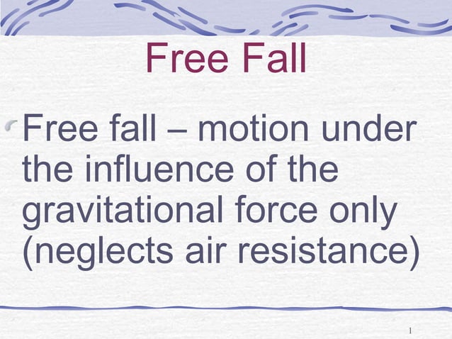 Free fall | PPT | Physics | Science