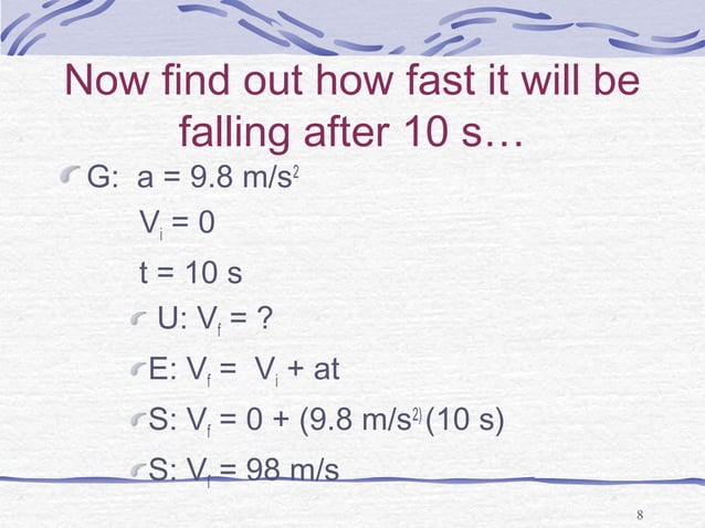 Free fall | PPT | Physics | Science