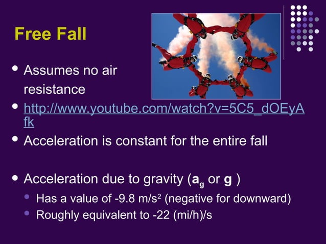 Free Fall Powerpoint Presentation (Problems and Formulas) | PPT