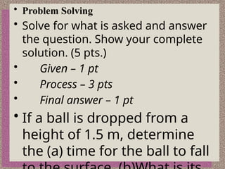 grade 9 fourth quarter lesson 1 uniformly accelerated motion in ...